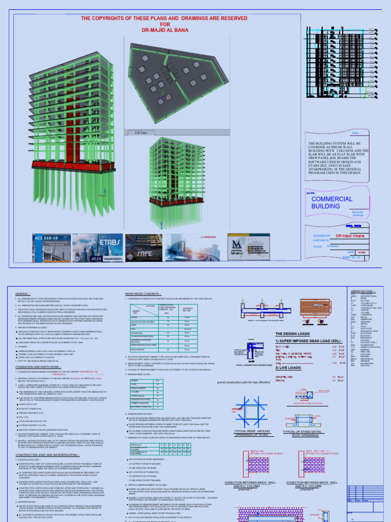 Structural Design Notes for Commercial Building | PDF | Beam (Structure ...