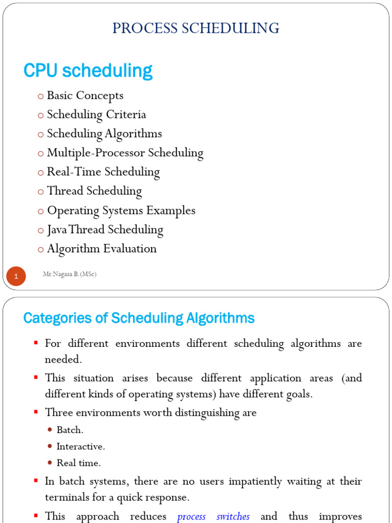 Chapter2 - (Part II) CPU Scheduling | PDF | Scheduling (Computing) | Process (Computing)