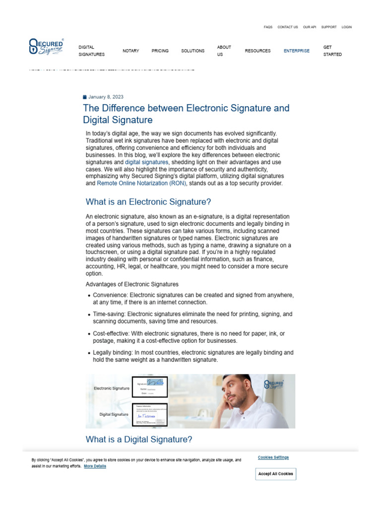 Electronic vs Digital Signatures Explained | PDF | Http Cookie ...