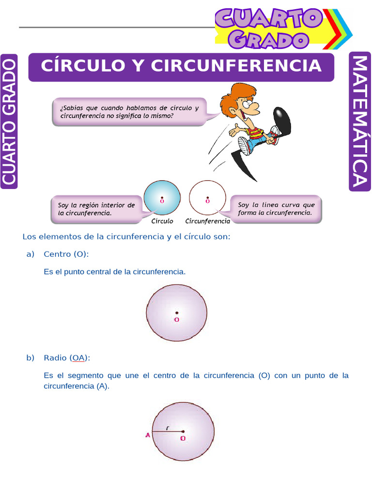 Círculo y Circunferencia para Cuarto Grado de Primaria | PDF