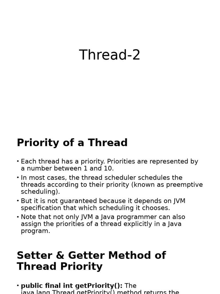 19 - Threads Priority Communications | PDF | Thread (Computing) | Java ...