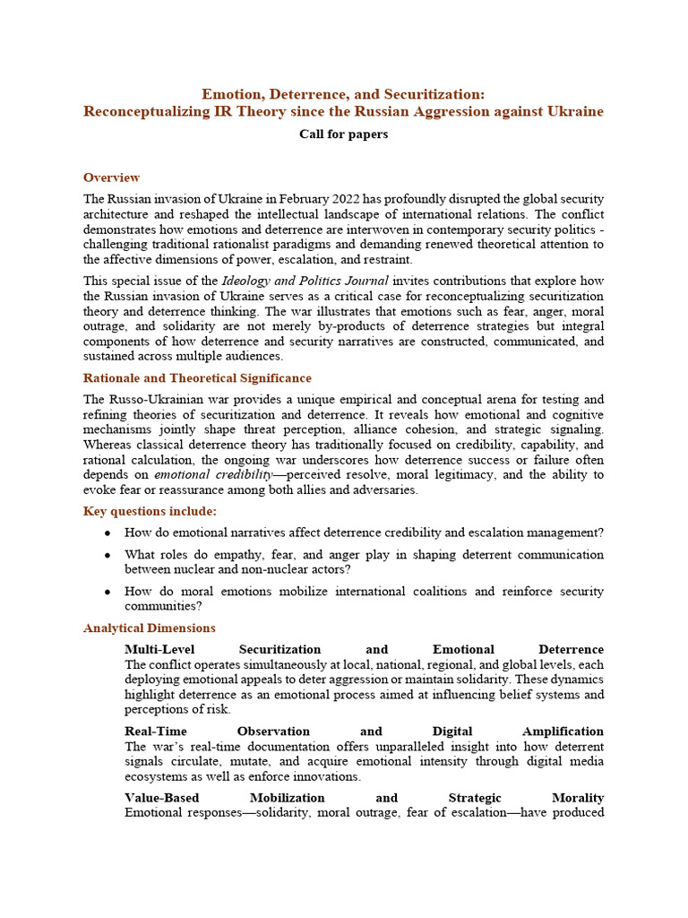 Emotion_Deterrence_and_Securitization_Re | PDF | Deterrence Theory ...
