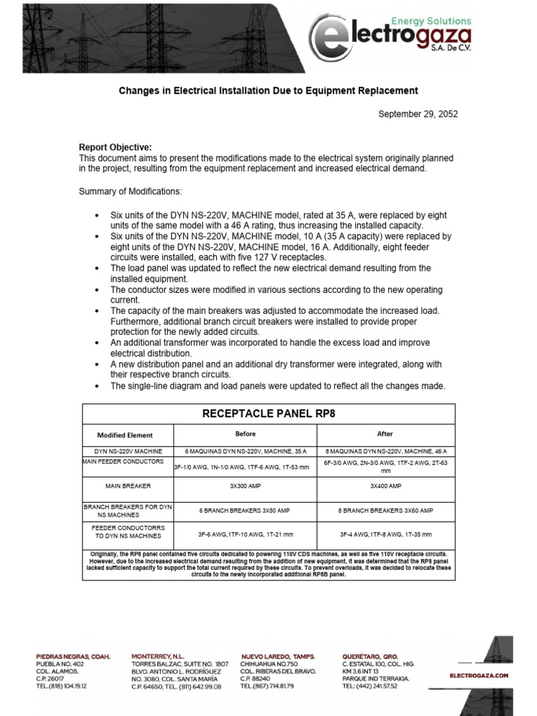 Modification of Equipment - Medline Project | PDF | Transformer | Power ...