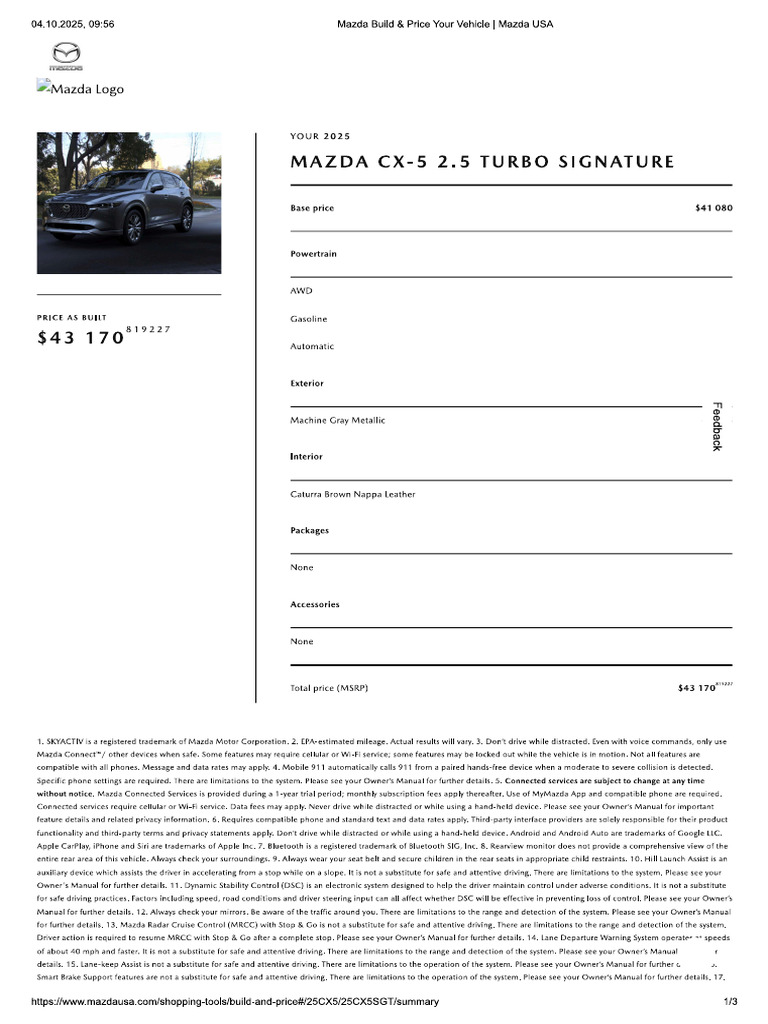 Mazda CX 5 Signature | PDF