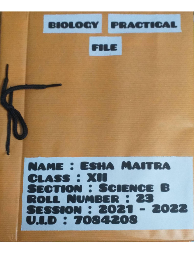 Biology Practical File | PDF