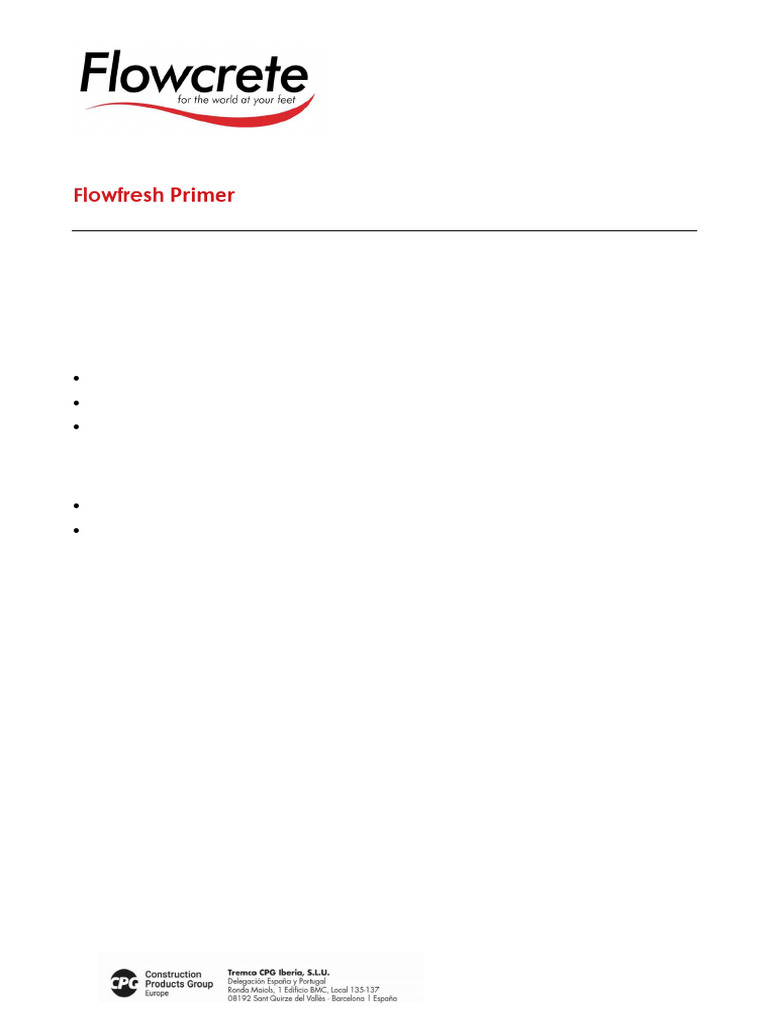 FC Tds Flowfresh Primer Esp 20220118 | PDF | Materiales