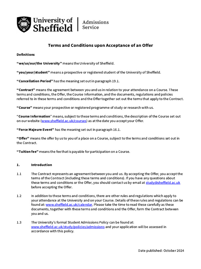 Terms and Conditions | PDF