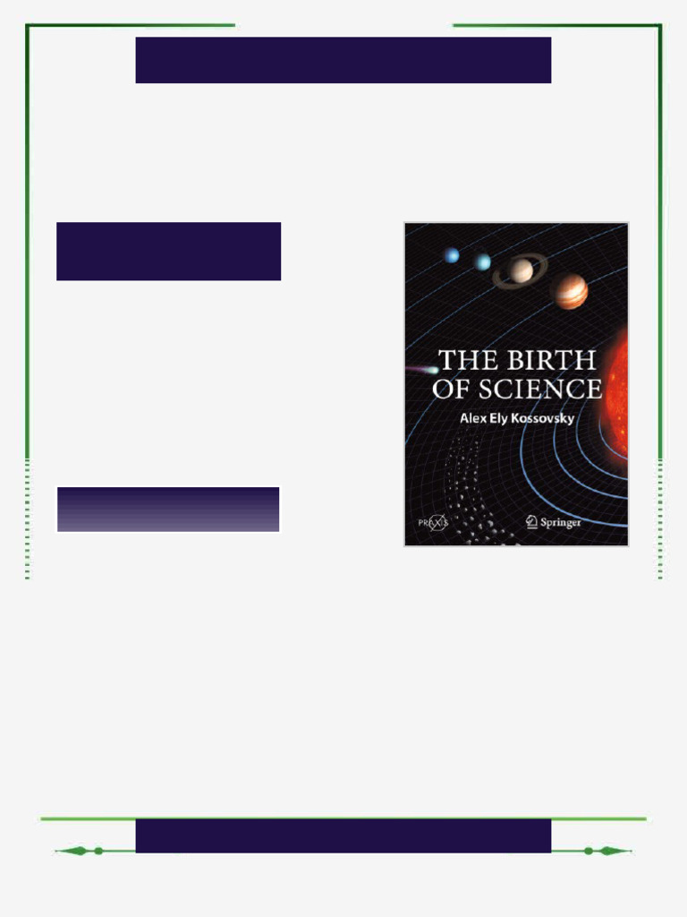 The Birth of Science Alex Ely Kossovsky eBook premium handbook | PDF ...