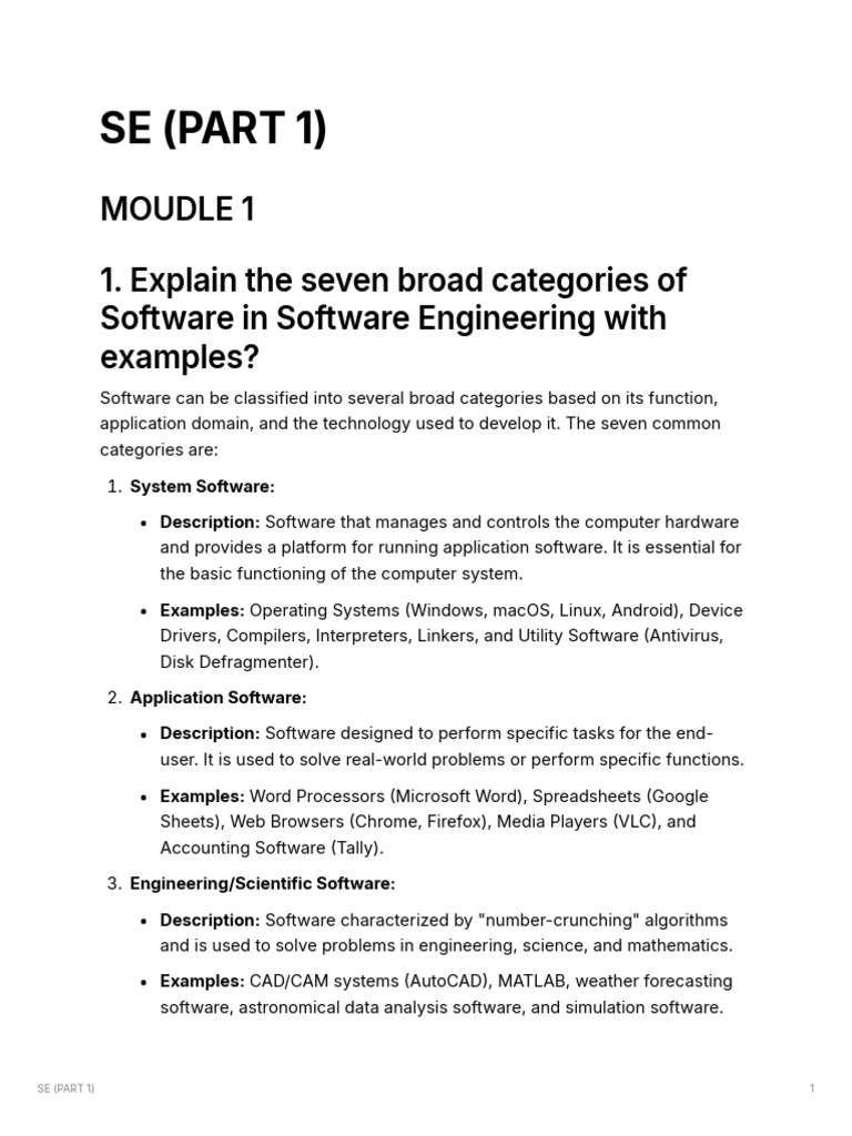 Software Engineering Categories and Models | PDF | Scrum (Software ...
