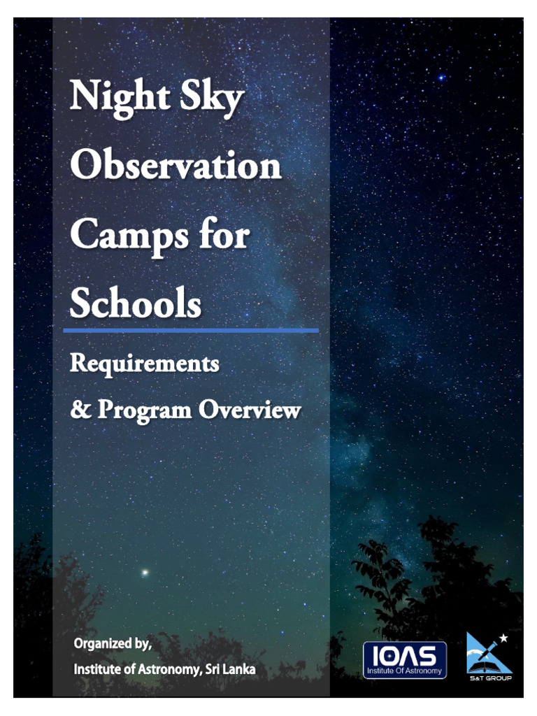 Night Sky Observation Camps for Schools | PDF | Amateur Astronomy ...