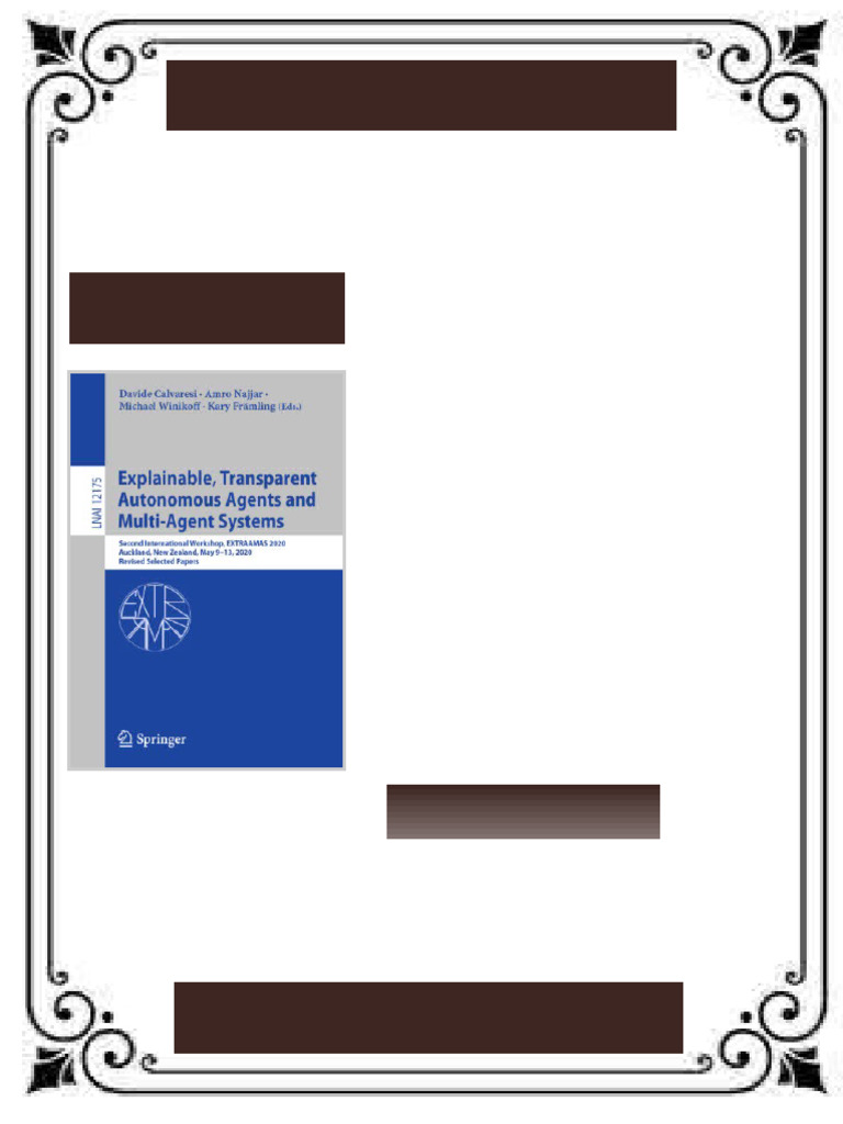 Explainable Transparent Autonomous Agents and Multi Agent Systems ...