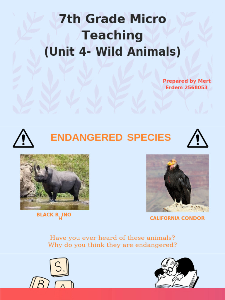 Endangered Species and Wildlife Conservation | PDF | Endangered Species ...