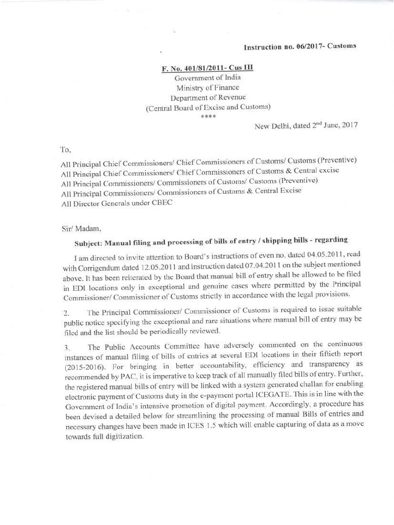 Manual Filing Boe SP | PDF