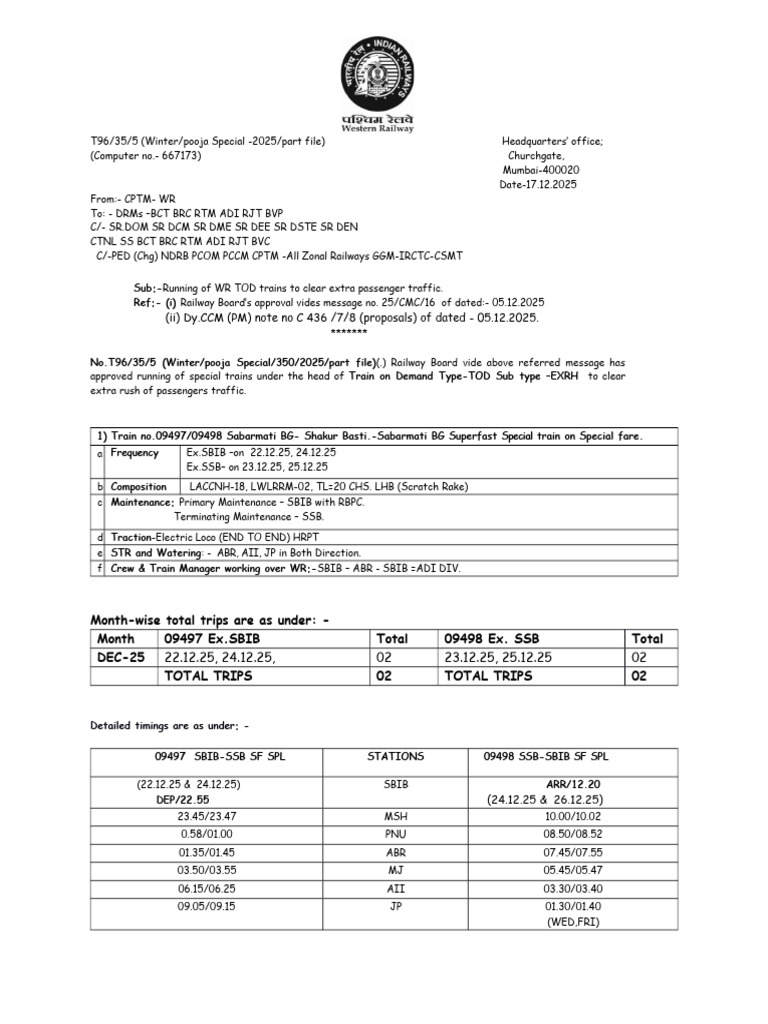 Sbib-ssb -Sbib Tod Notification | PDF