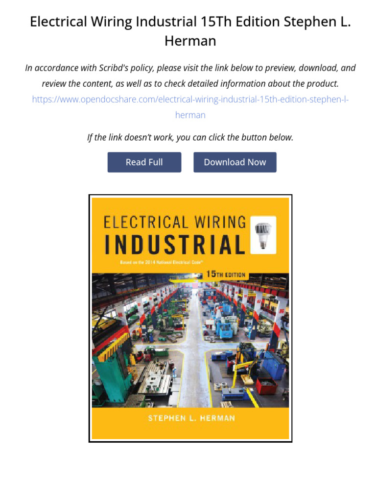 Electrical Wiring Industrial 15th edition Stephen L. Herman | PDF ...