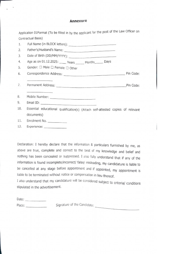 Law Officer Form | PDF