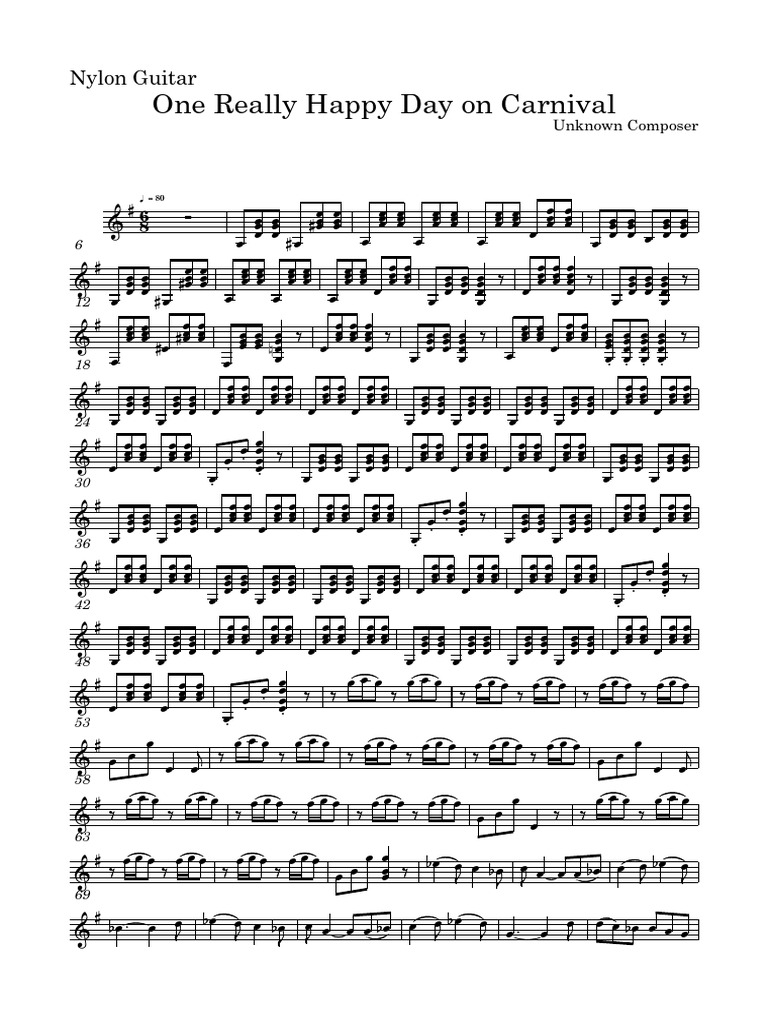 One Happy Day Carnival Music Guide | PDF
