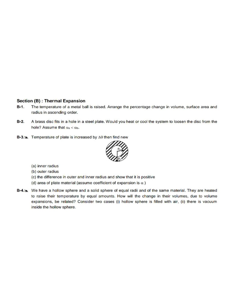 Thermal Expansion Problems | PDF