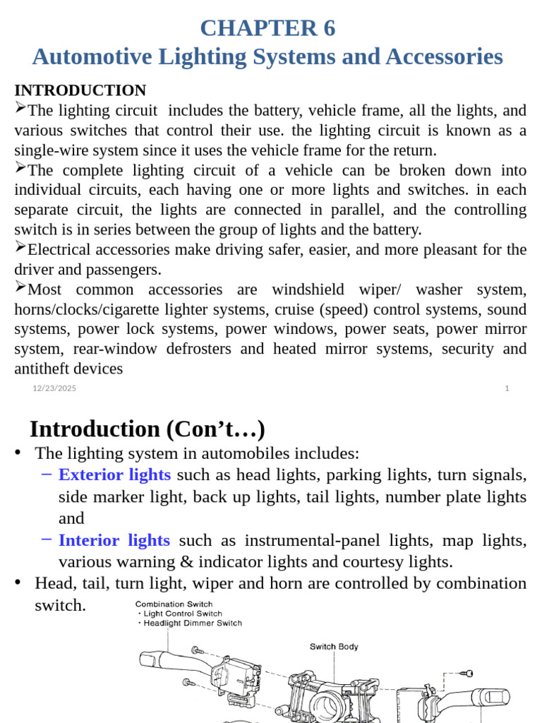 CHAPTER 6 Lighting System | PDF | Headlamp | Light Emitting Diode