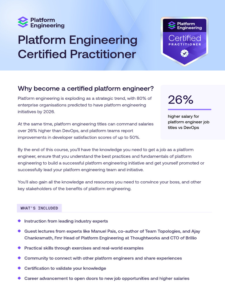 Platform Engineering Certification Course | PDF