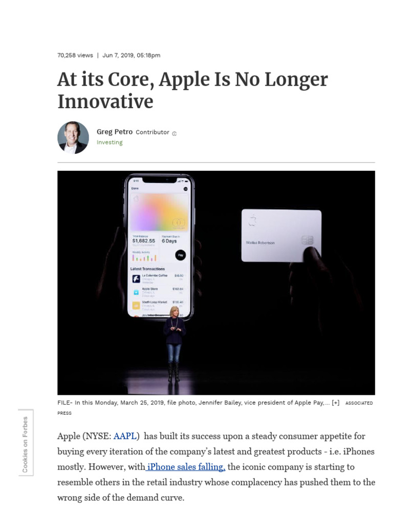 Apple’s Decline: Innovation Stagnation | PDF | Apple Inc. | Smartphone