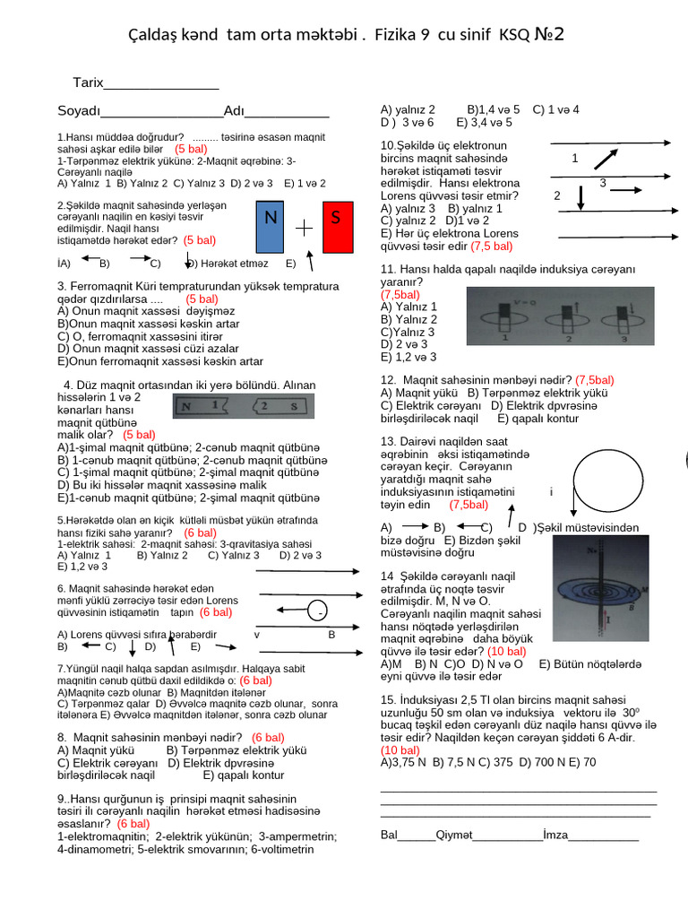 Fizika 9 - KSQ - 2 | PDF