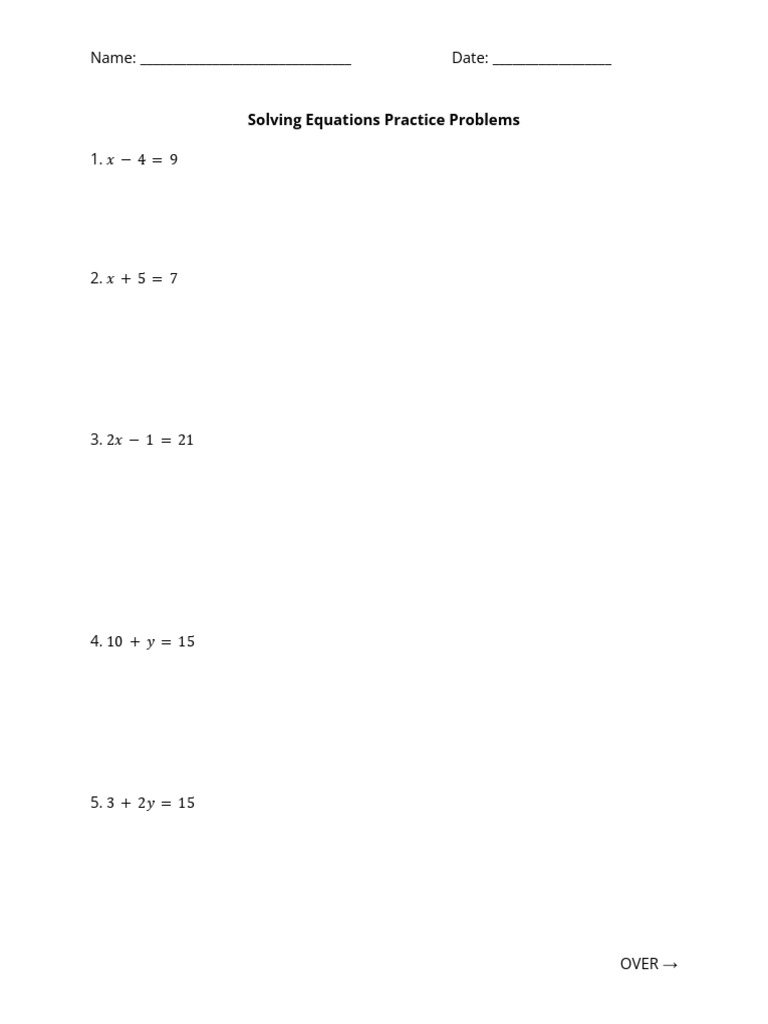 Algebra 2-02.5 Practice Problems | PDF