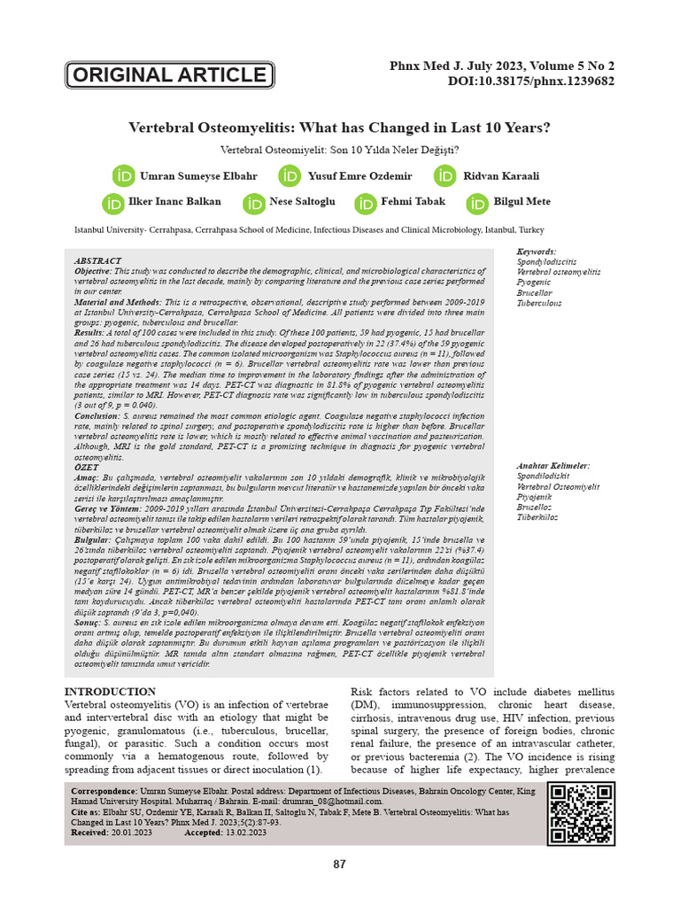 Türkçe makale | PDF | Staphylococcus Aureus | Staphylococcus