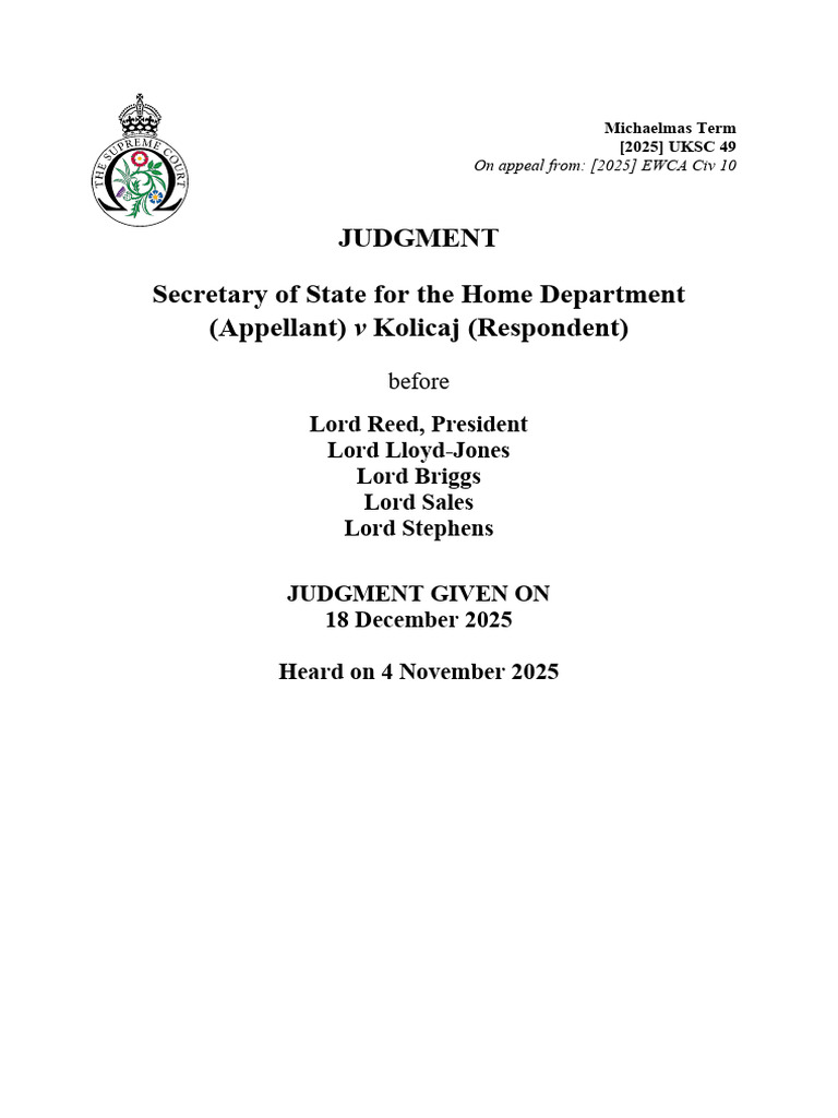 uksc_2025_0043_judgment_9526f1bffd | PDF | Judgment (Law) | Appeal