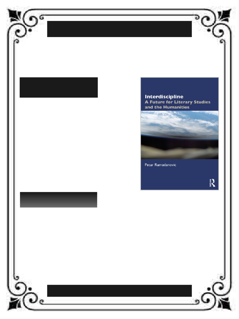 Interdiscipline A Future for Literary Studies and the Humanities 1st ...