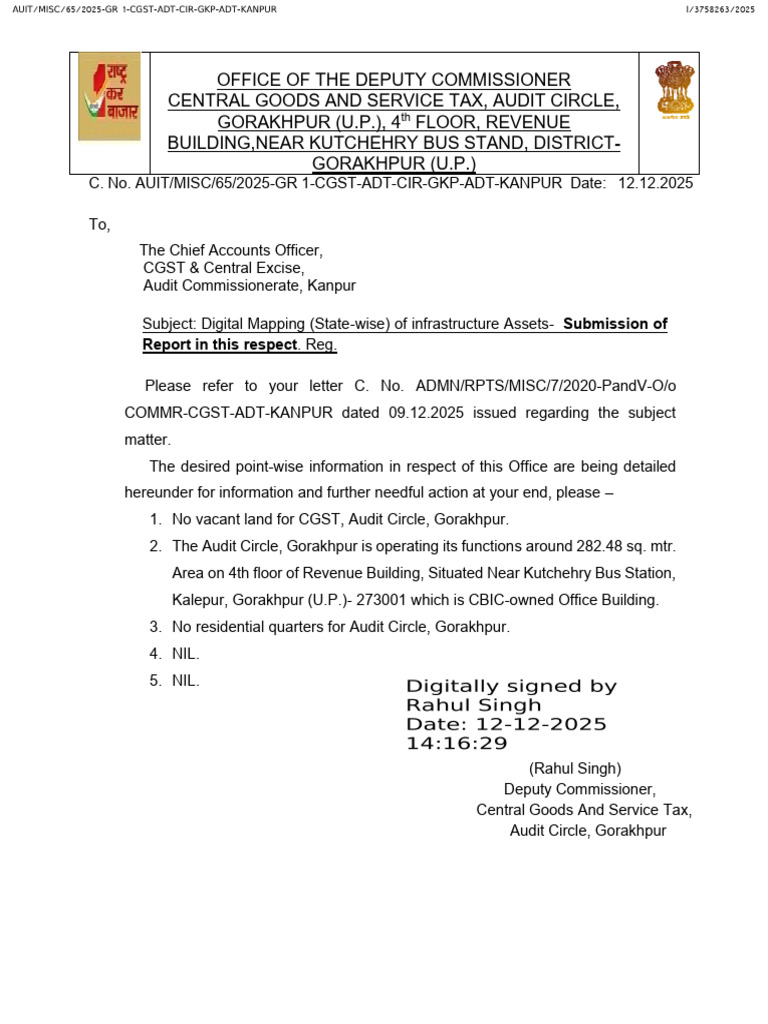 Assets Report for Digital Mapping- Cir-gkp | PDF