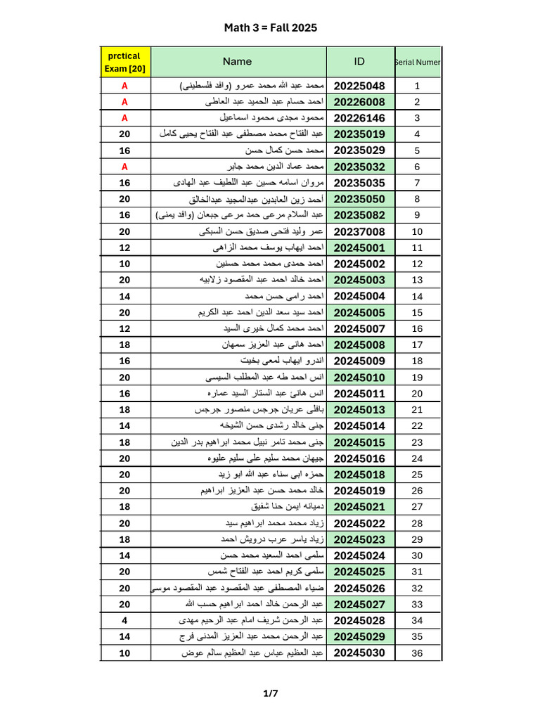 Pract Exam Math 3 FL 2025 | PDF