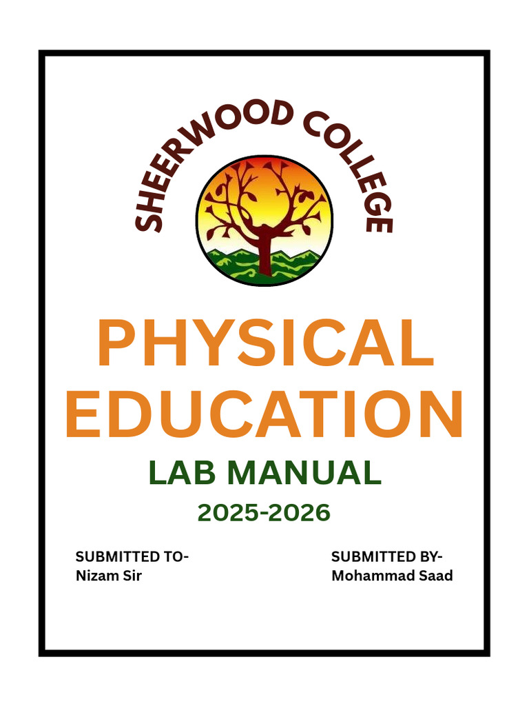 Physical Education Lab Manual 2025-2026 | PDF