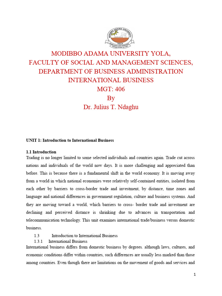Mgt 406 Intl Biz Copy | PDF | Comparative Advantage | Taxes
