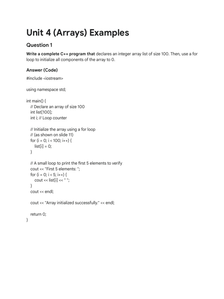 Unit 4 Examples | PDF | Namespace | Integer (Computer Science)