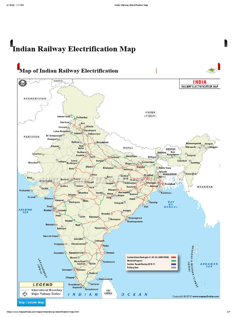 Indian Railway Electrification Map | PDF