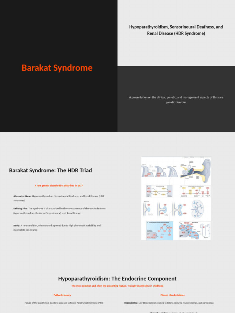 Barakat Syndrome: HDR Triad Overview | PDF | Chronic Kidney Disease ...