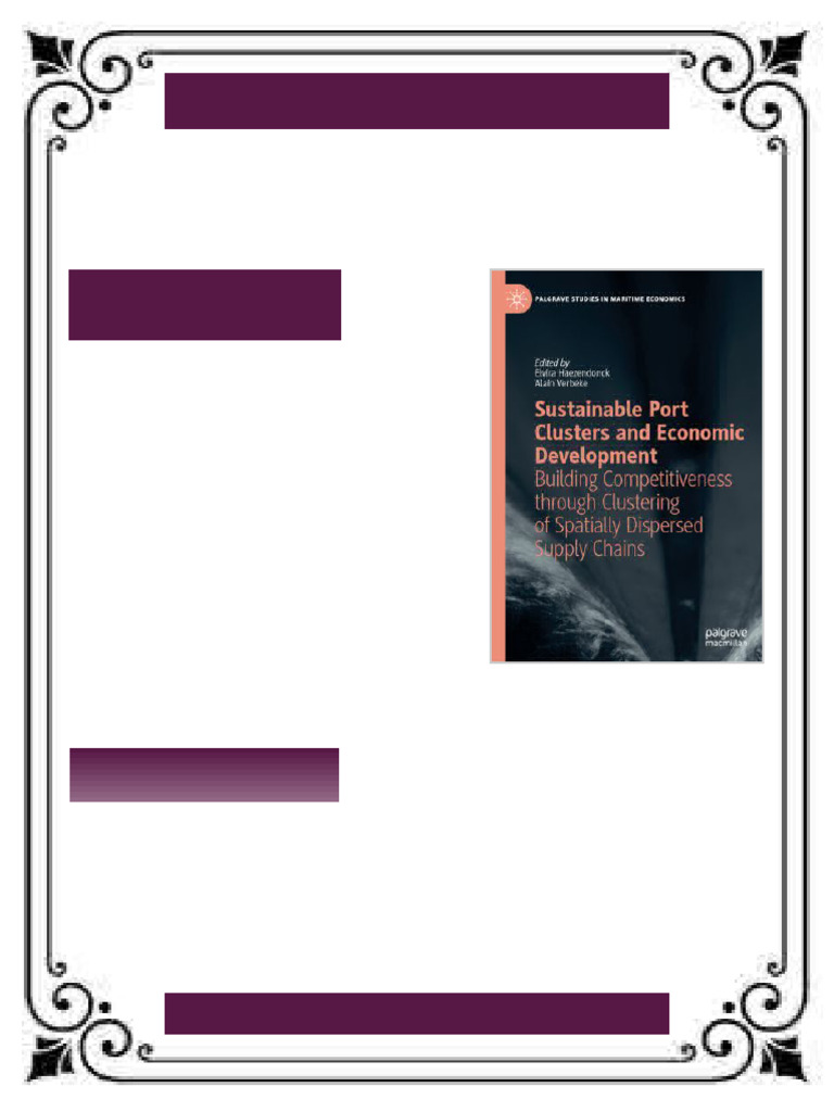 Sustainable Port Clusters and Economic Development: Building ...