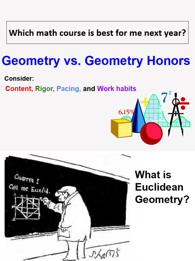 Geometry vs. Geometry Honors | PDF | Line (Geometry) | Geometry