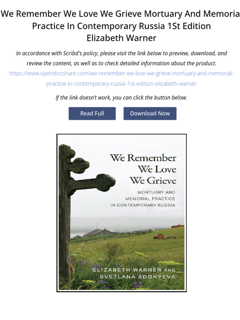 We Remember We Love We Grieve Mortuary and Memorial Practice in ...