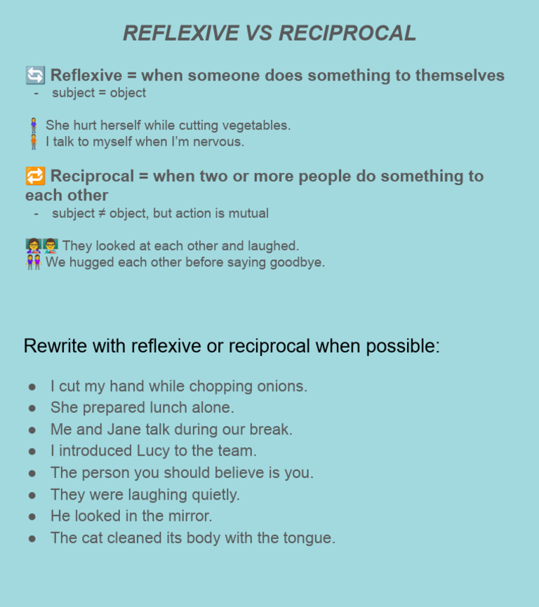 Reflexive vs Reciprocal | PDF