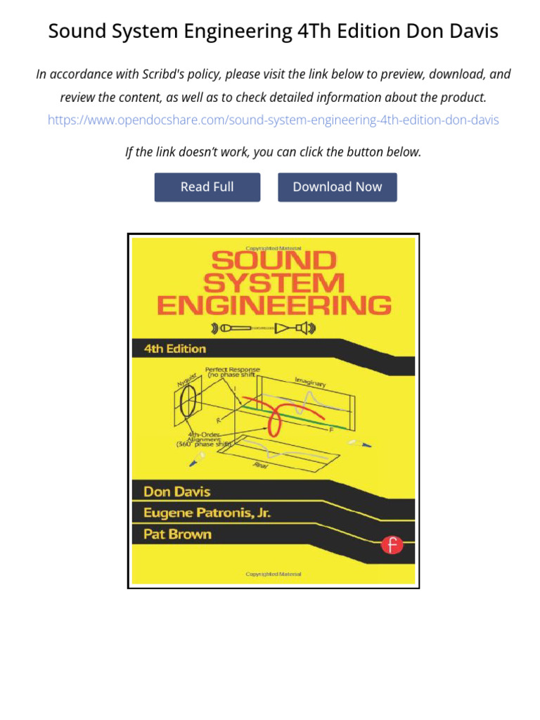Sound System Engineering 4th Edition Don Davis | PDF | Decibel