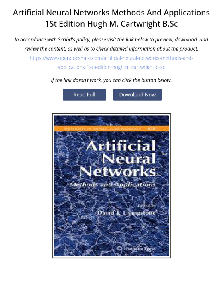 Artificial Neural Networks Methods and Applications 1st Edition Hugh M ...