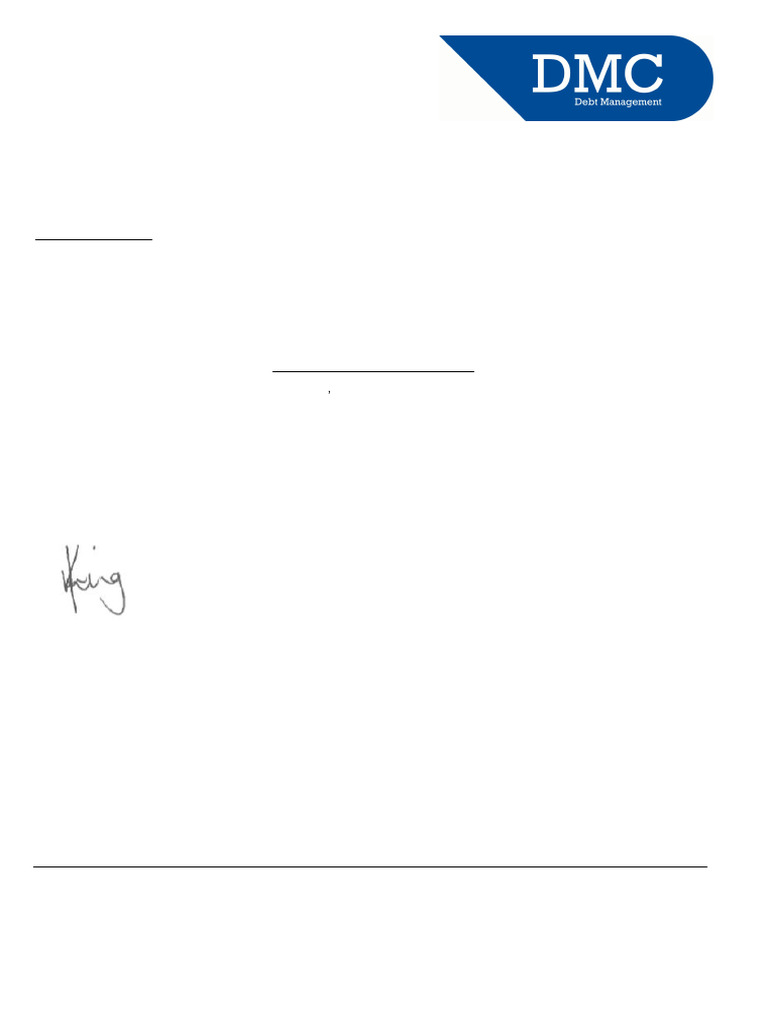 Confirmation of Full Debt Payment | PDF