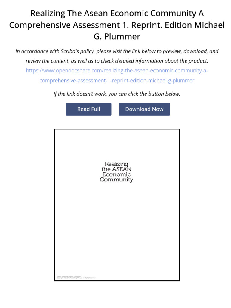 Realizing the Asean economic community a comprehensive assessment 1 ...