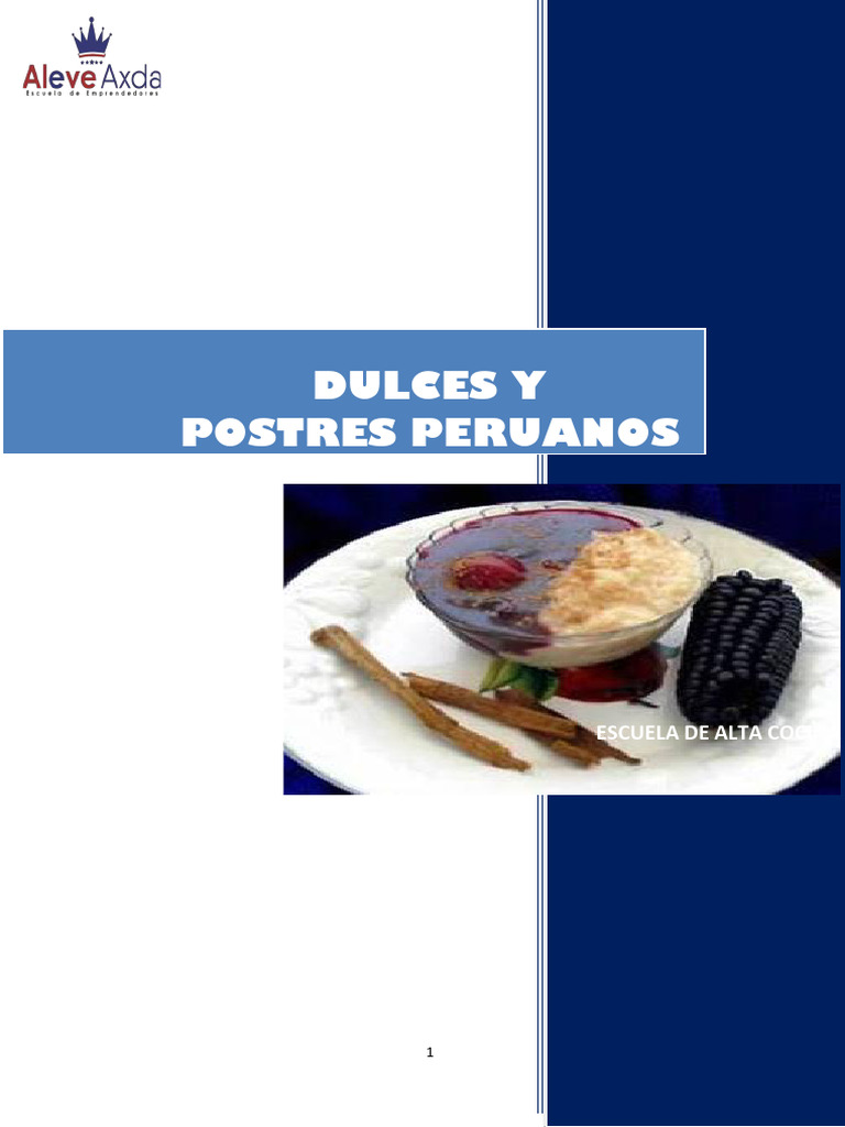 Postres Peruanos: Recetas y Técnicas | PDF | Postres | Cocina occidental