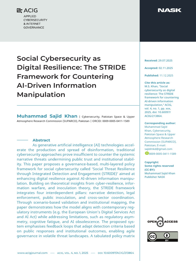 Social Cybersecurity As | PDF | Computer Security | Security