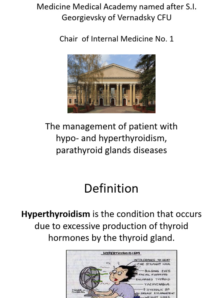 HT6y - Lect8 - Hypo - and Hyperthyroidism, Parathyroid Glands ...
