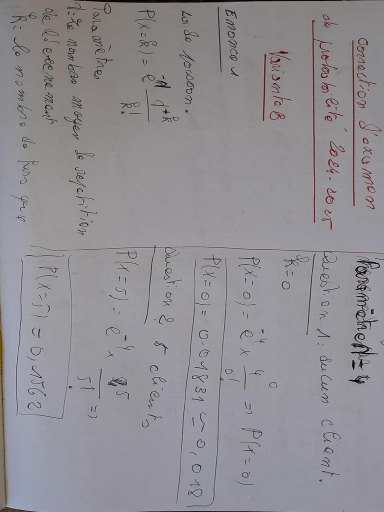 Probability and Expectation Formulas | PDF