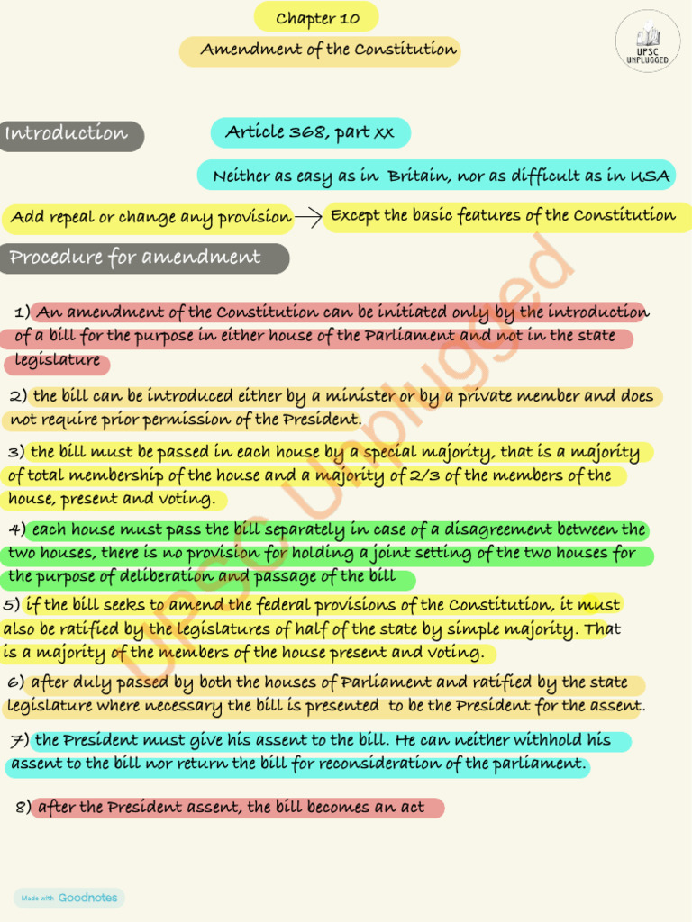 Amendment of the Constitution | PDF | Bill (Law) | Political Science